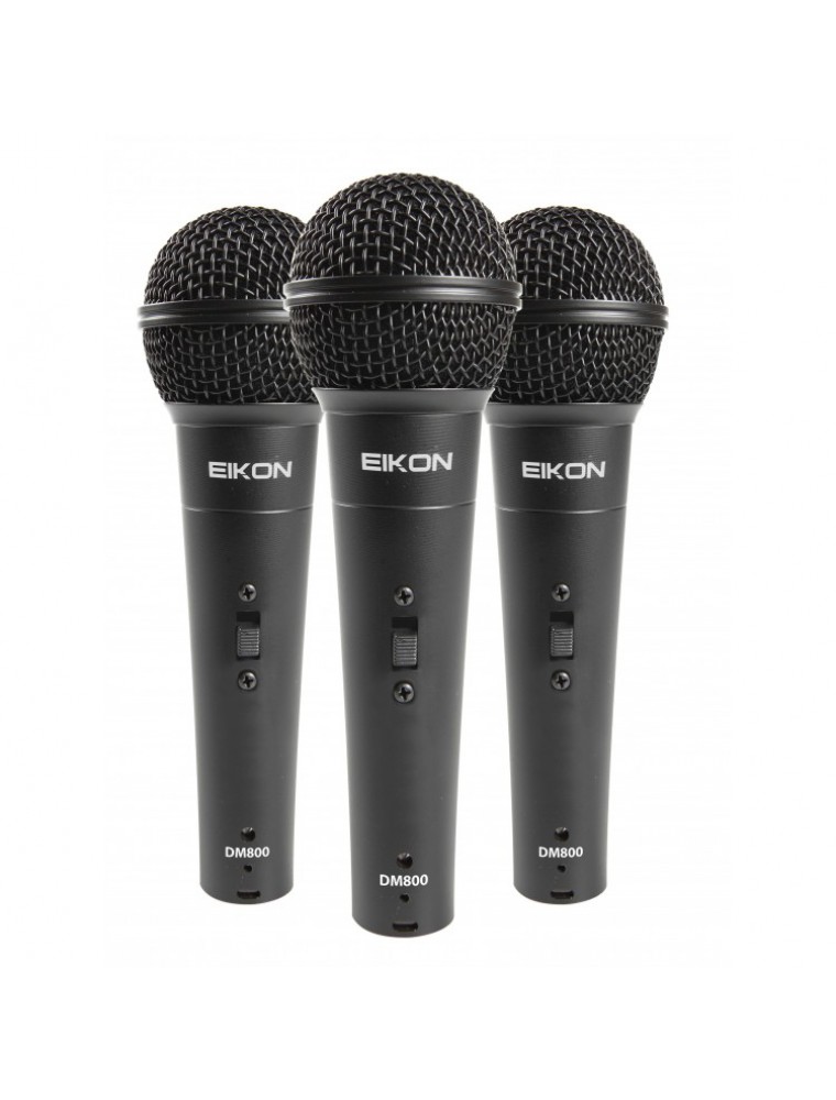 PROEL DM800KIT KIT MADE OF 3 VOCAL DYNAMIC MICROPHONES