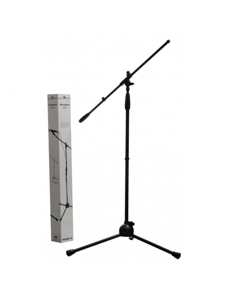 PROEL RSM180 Microphone stand with boom, tripod nylon base